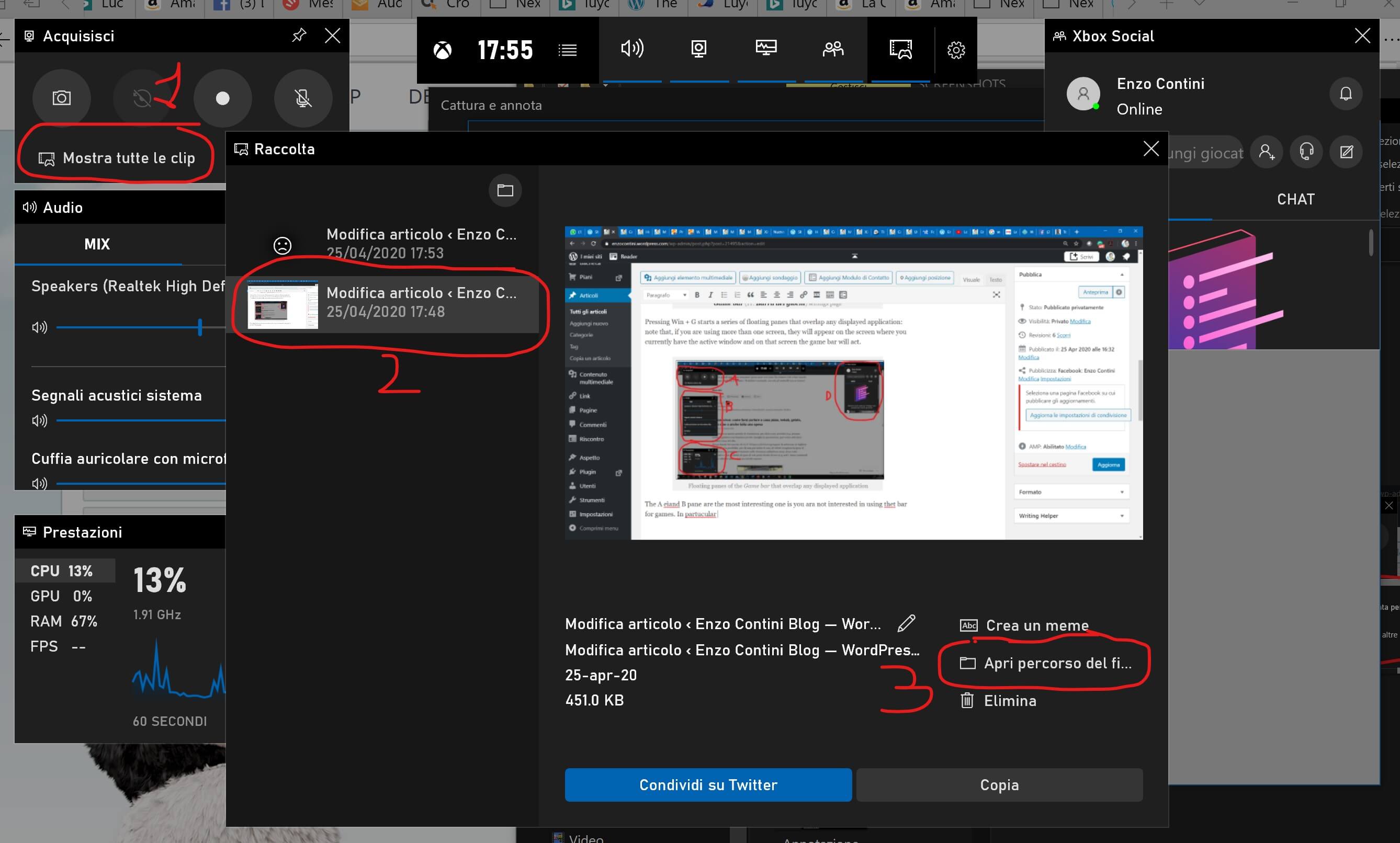 How to record a screen video in Windows 10 | Enzo Contini Blog